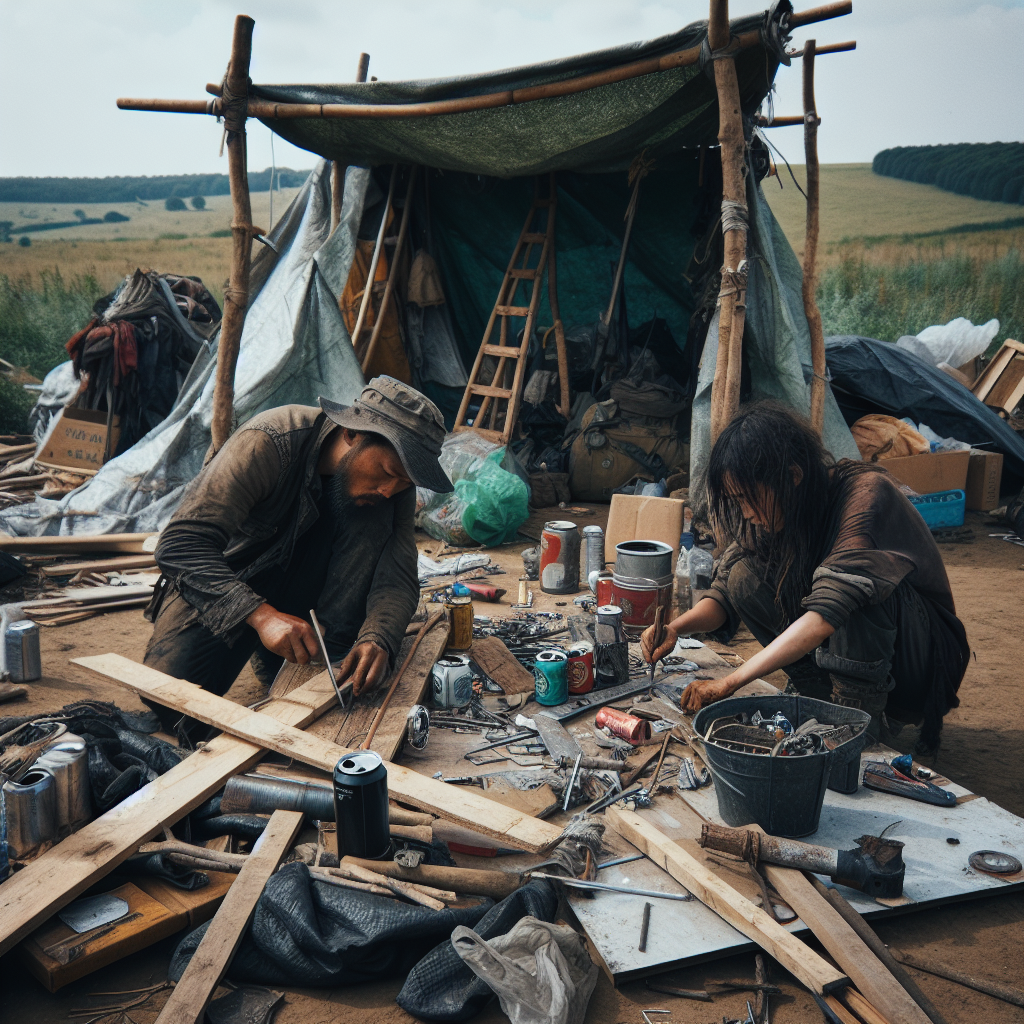 Building Shelter With Scavenged Materials